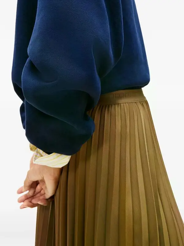 Tommy Hilfiger Pleated Midi Skirt - Brown