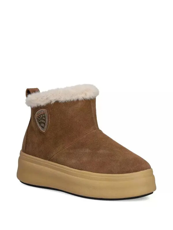 BLAUER. Emery02 Emblem Trim Boots - Brown