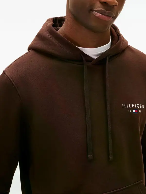 Tommy Hilfiger Logo-detail Hoodie - Brown