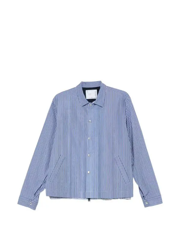 Sacai Striped Long Sleeve Overshirt