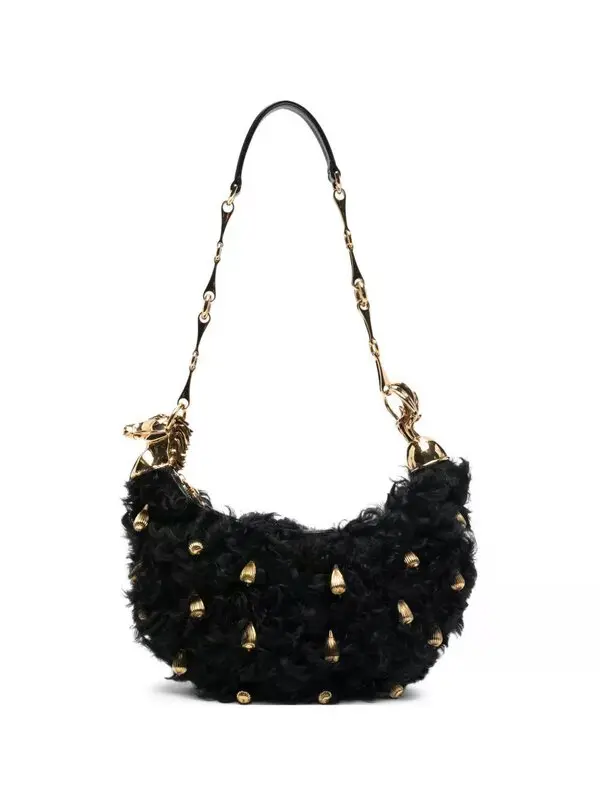 Chloé Chain Horse Shearling Shoulder Bag