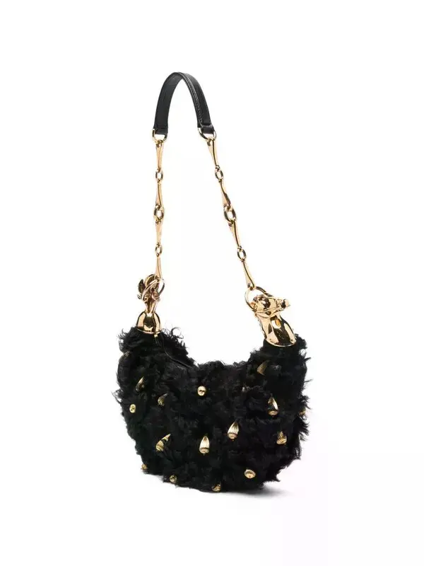 Chloé Chain Horse Shearling Shoulder Bag