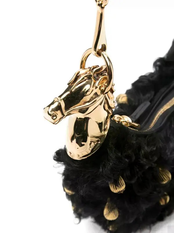 Chloé Chain Horse Shearling Shoulder Bag