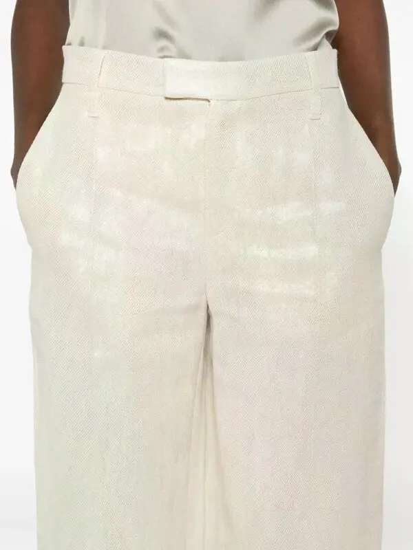 Brunello Cucinelli Linen Trousers - Neutrals