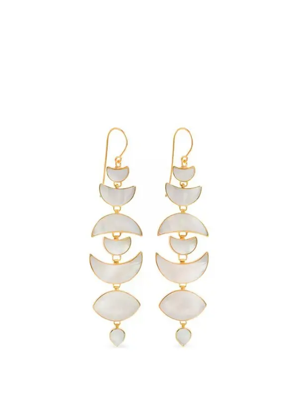 FREYA ROSE Warrioress Moon Drop Earrings - Gold