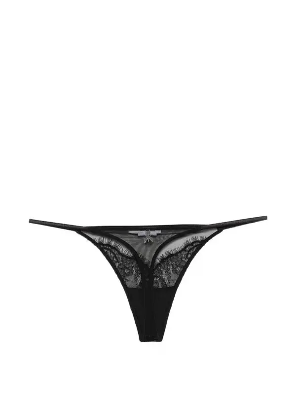 Patrizia Pepe Lace Thong - Black