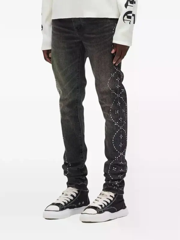 PURPLE BRAND Hotfix Skinny Jeans - Grey