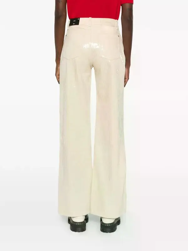 7 For All Mankind Lotta Wide Leg Jeans - Neutrals