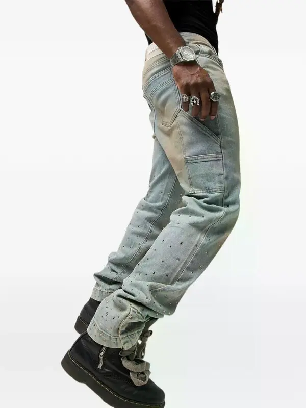 DUAA Rhinestone-embellished Jeans