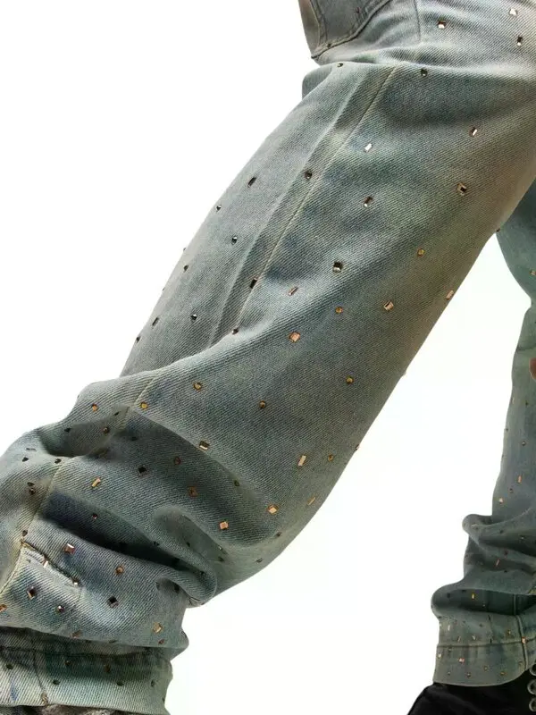 DUAA Rhinestone-embellished Jeans