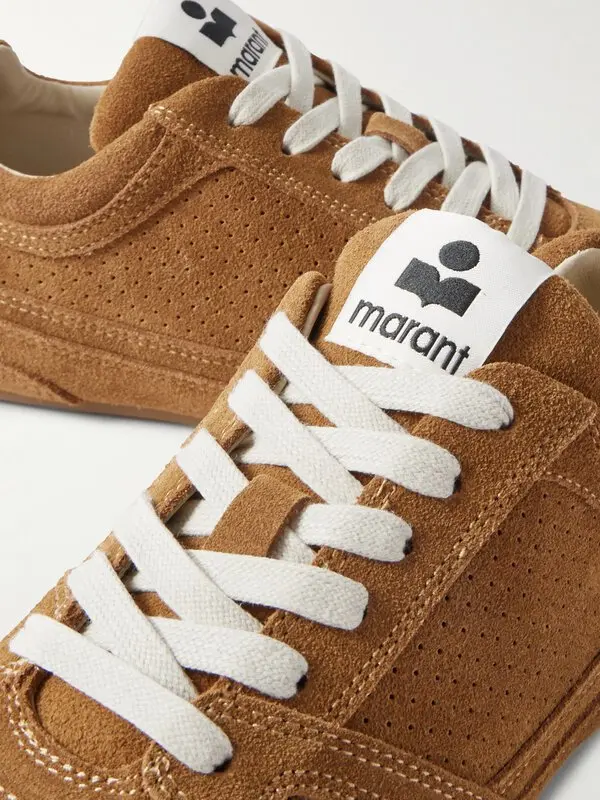 Isabel Marant Étoile Senny Perforated Suede Sneakers