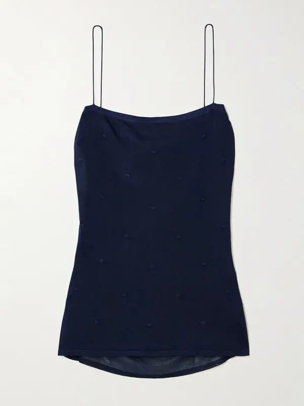 Jacquemus Plumetis Knitted Camisole - Blue
