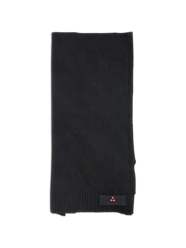 Peuterey Adasic Ribbed Logo-patch Scarf - Black