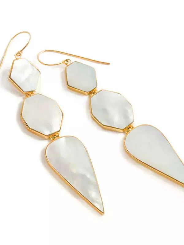 FREYA ROSE Warrioress Mother-of-pearl Drop Earrings