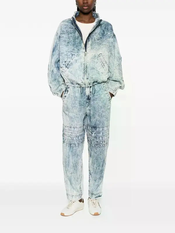 MARANT ETOILE Elasticated-waistband Tapered Jeans - Blue