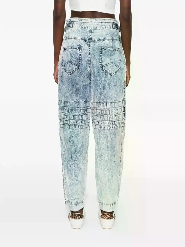 MARANT ETOILE Elasticated-waistband Tapered Jeans - Blue