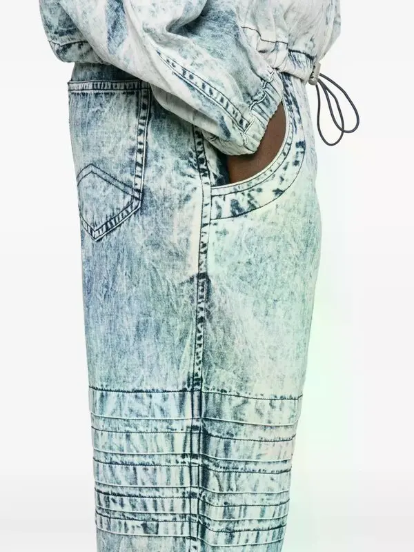 MARANT ETOILE Elasticated-waistband Tapered Jeans - Blue