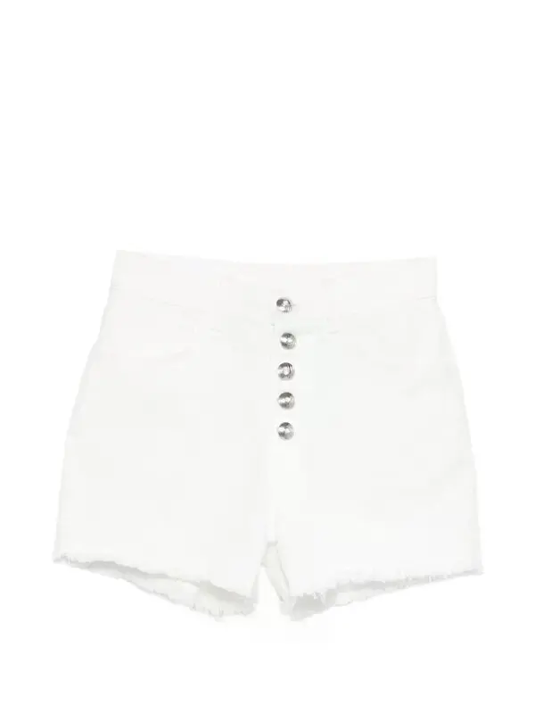 DONDUP Button-fastening Frayed Shorts - White