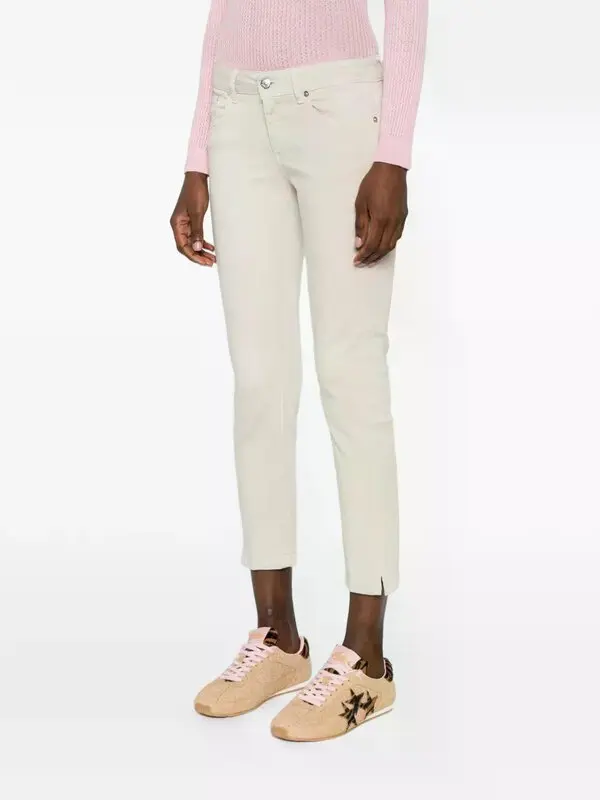 DONDUP Five-pocket Straight Leg Jeans With Split Hem