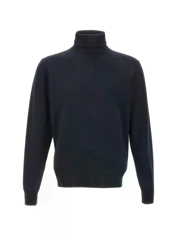 FILIPPO DE LAURENTIIS Roll-neck Knitted Sweater - Blue