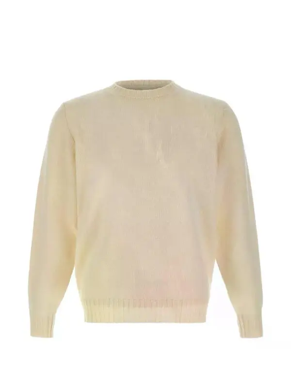 FILIPPO DE LAURENTIIS Crew-neck Ribbed Sweater - Neutrals