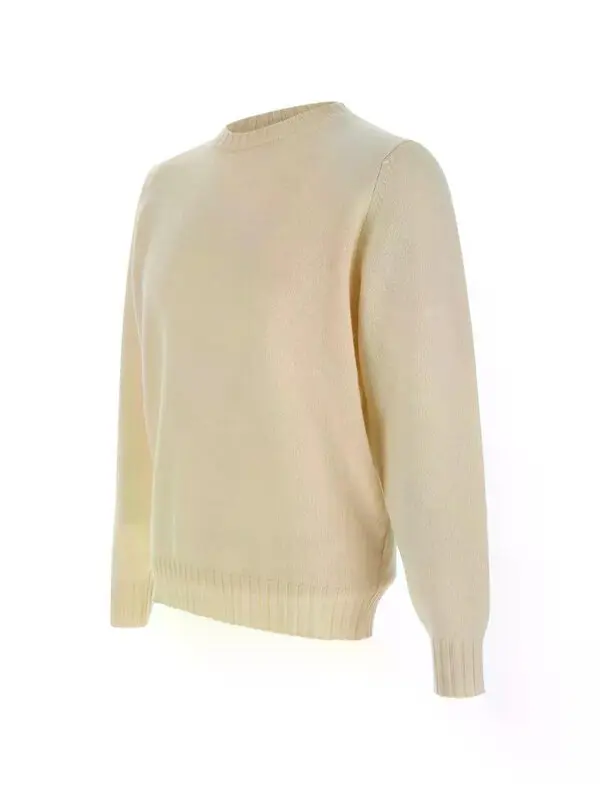 FILIPPO DE LAURENTIIS Crew-neck Ribbed Sweater - Neutrals