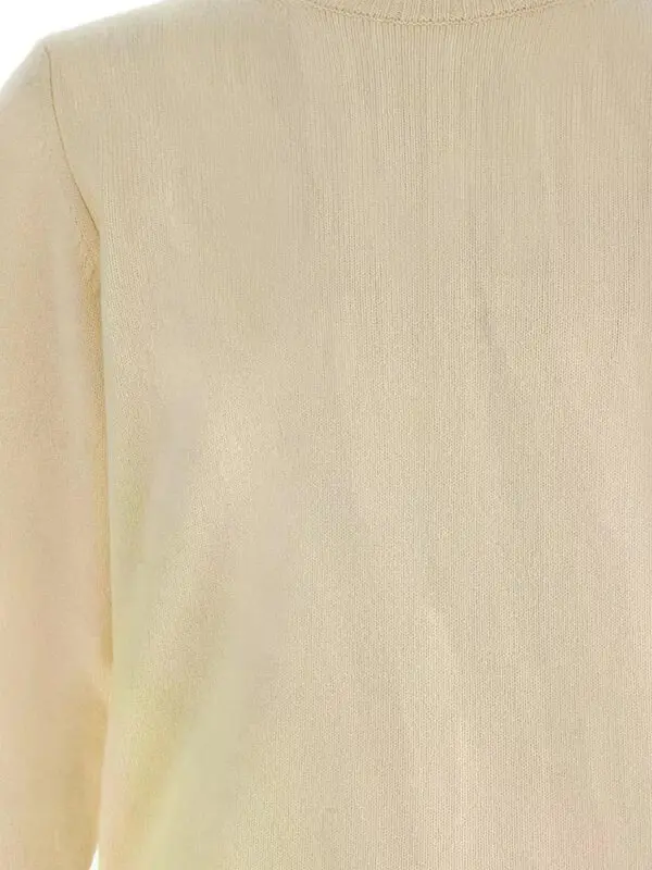 FILIPPO DE LAURENTIIS Crew-neck Ribbed Sweater - Neutrals