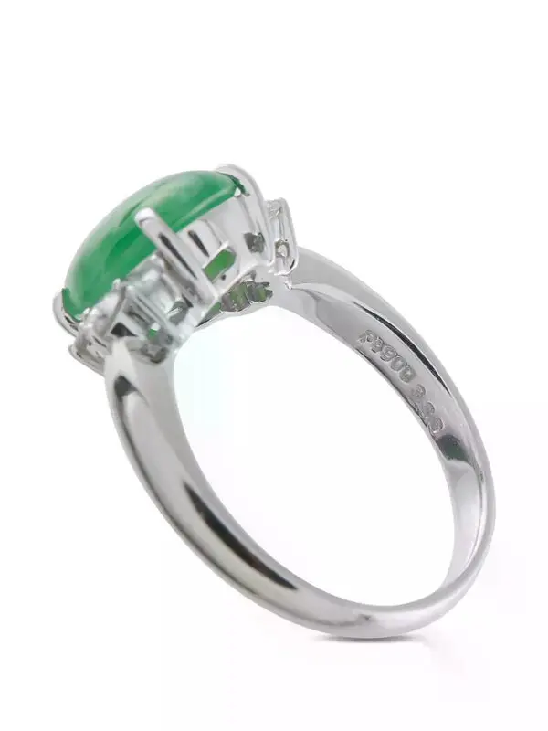 LB EXCLUSIVE Diamond And Jade Ring