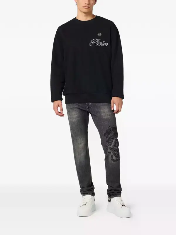 Philipp Plein Crew-neck Signature Sweatshirt - Black