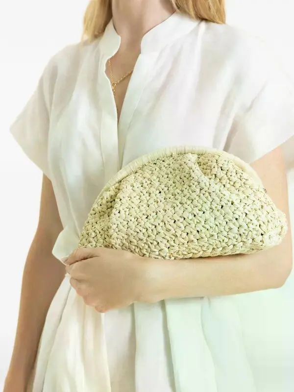 Eleventy Raffia Gathered Clutch
