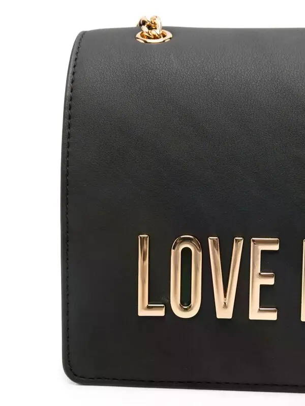 Moschino Logo-lettering Shoulder Bag - Black