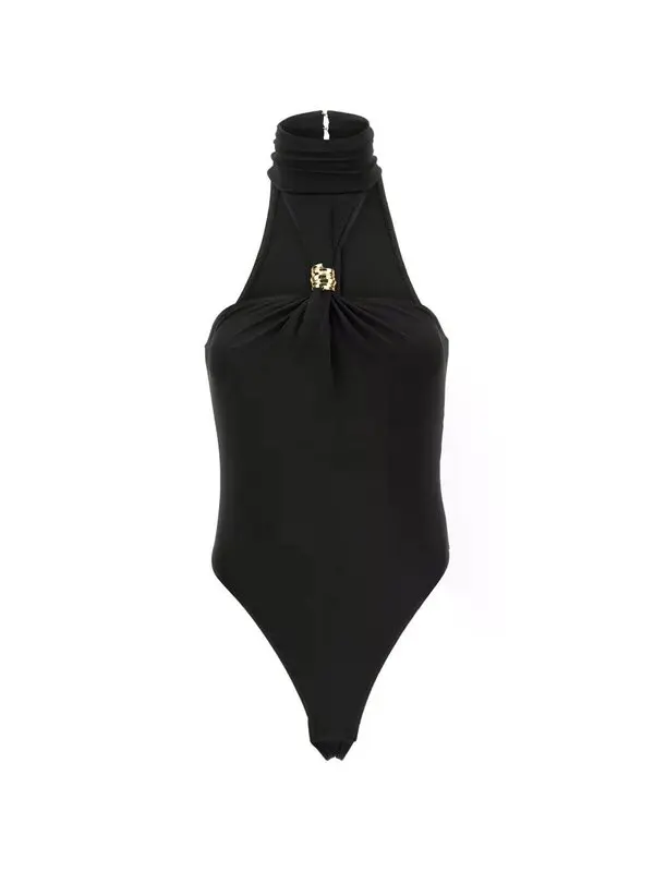 Elisabetta Franchi Bodysuit With Jewel Detail - Black