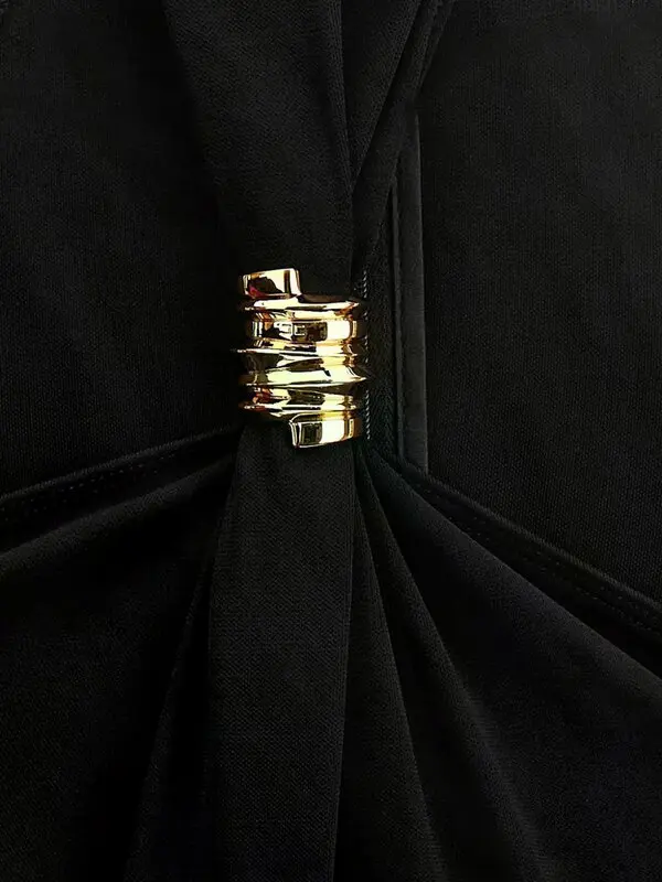 Elisabetta Franchi Bodysuit With Jewel Detail - Black