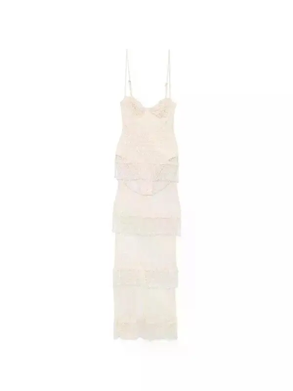 PatBO Beaded Tiered Maxi Dress