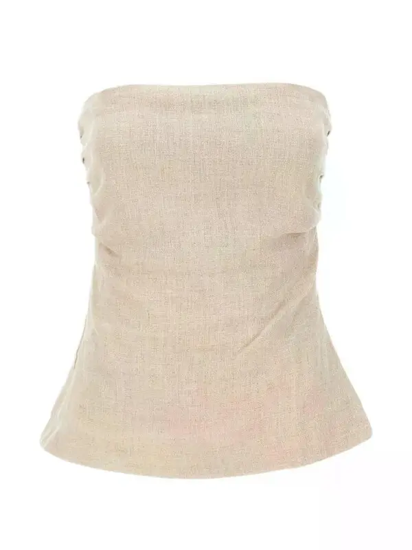 Faithfull The Brand Strapless Ruched Top