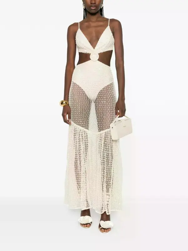 PatBO Cutout Embellished Maxi Dress