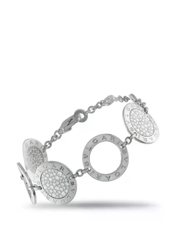BVLGARI Diamond White Gold Bracelet - Silver