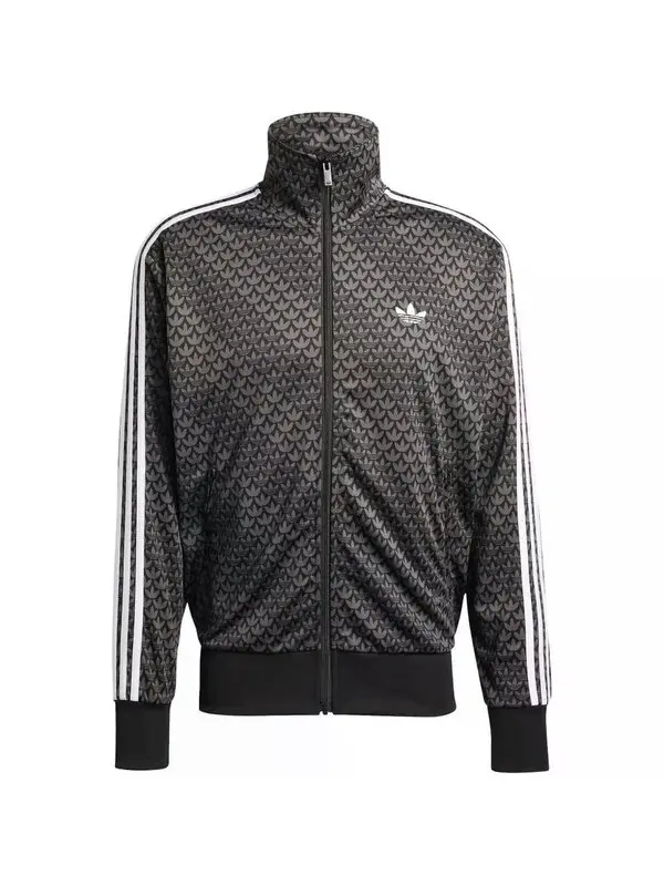 Adidas Patterned Zip Sweatshirt - Grey