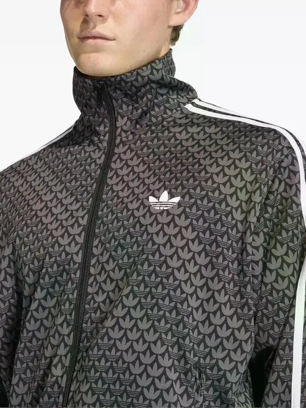 Adidas Patterned Zip Sweatshirt - Grey