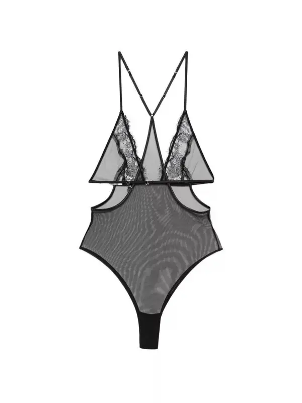 Patrizia Pepe Lace Bodysuit - Black