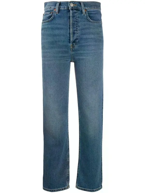 RE/DONE Stonewashed Cropped Jeans