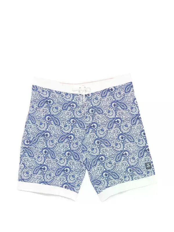 Corneliani Paisley Print Swim Trunks