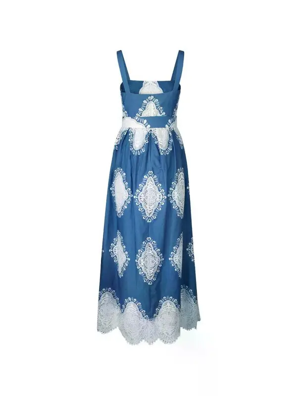 Borgo De Nor Nina Lace Belted Maxi Dress