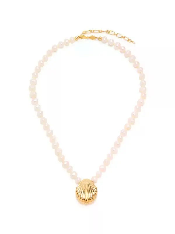 Anni Lu Pearl Shell Necklace - Gold