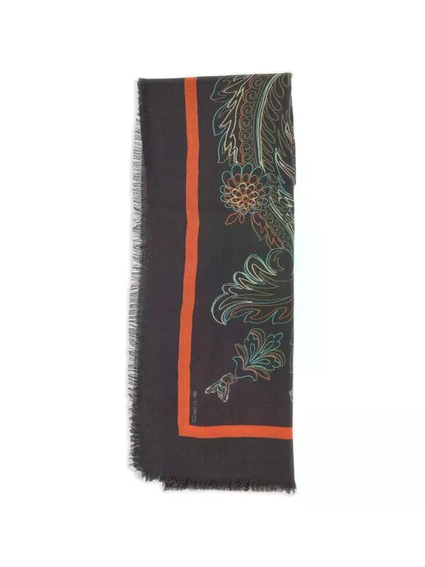 Etro Floral-print Scarf - Brown