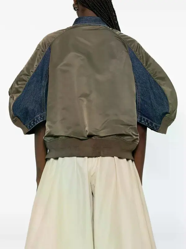 Sacai Buttoned Flap-pockets Denim Jacket - Blue