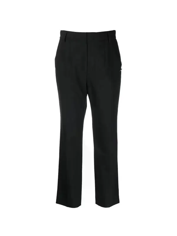 KRIZIA Cropped Wool-silk Blend Tailored Trousers