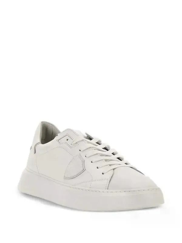 Philippe Model Leather Sneakers With Logo Patch