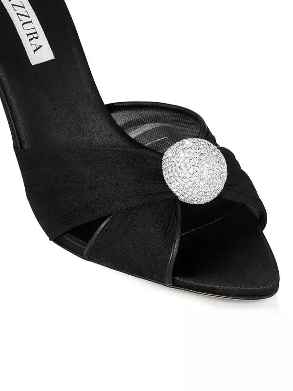 AQUAZZURA Mystery Mule Embellished Sandals - Black