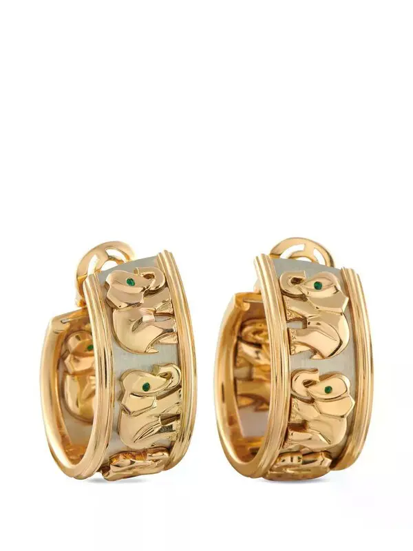 CARTIER Elephant-motif Clip-on Earrings - Gold